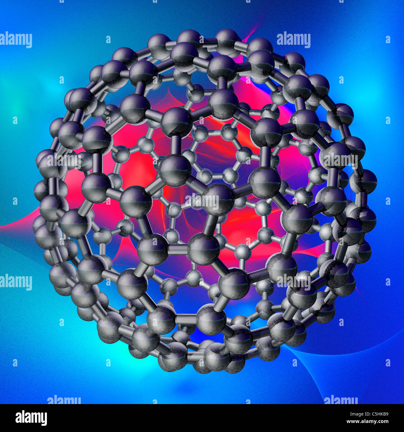 Buckyball molecule, artwork Stock Photo - Alamy