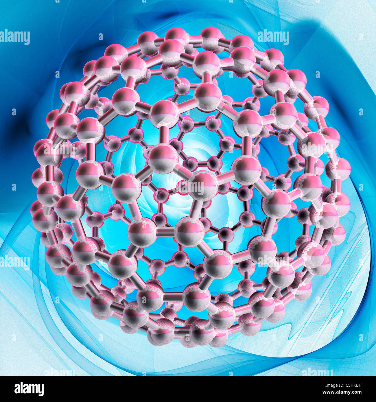 Buckyball molecule, artwork Stock Photo - Alamy