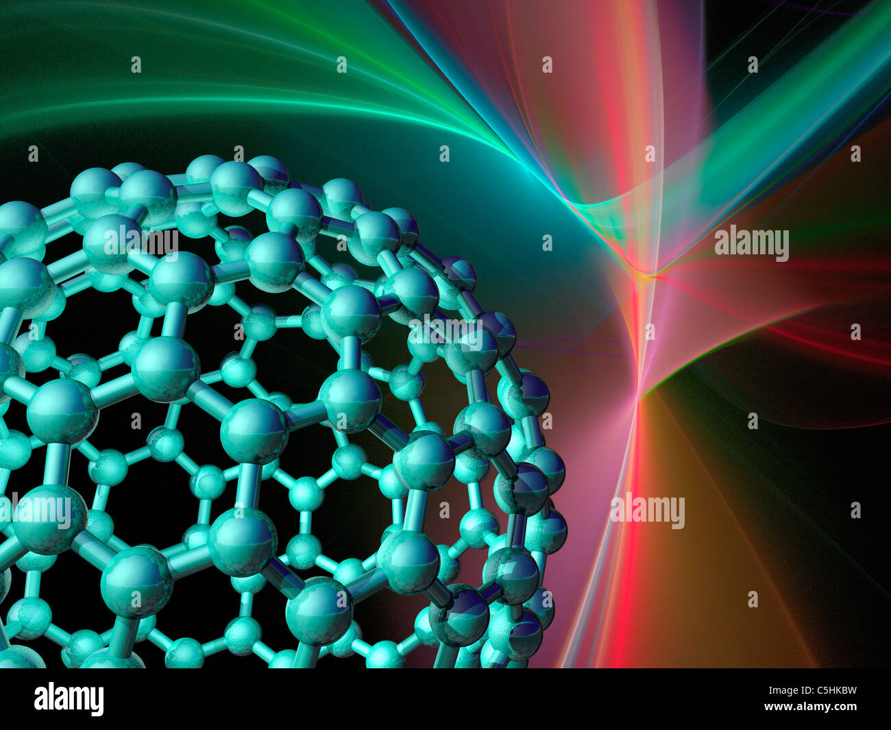 Buckyball molecule, artwork Stock Photo - Alamy