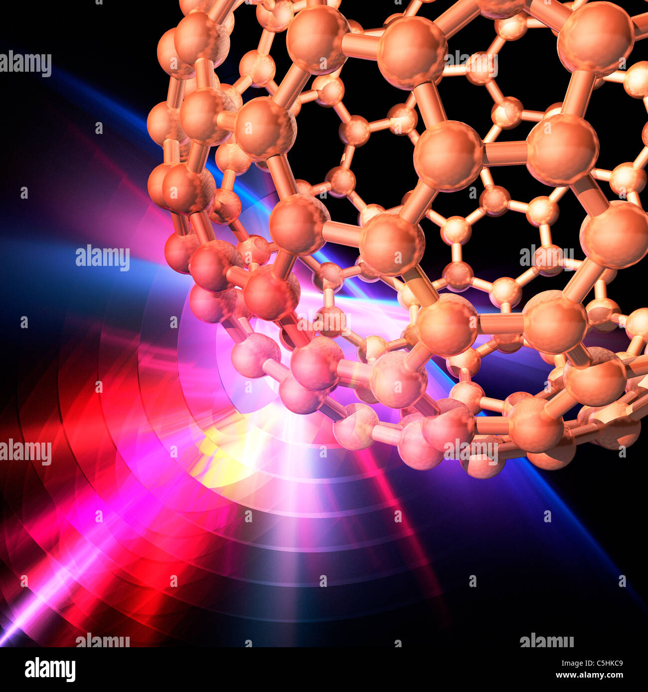 Buckyball molecule, artwork Stock Photo - Alamy