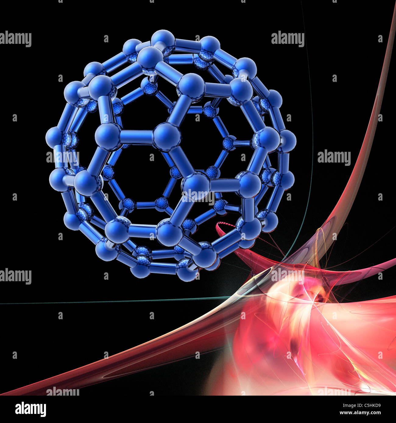 Buckyball molecule, artwork Stock Photo - Alamy