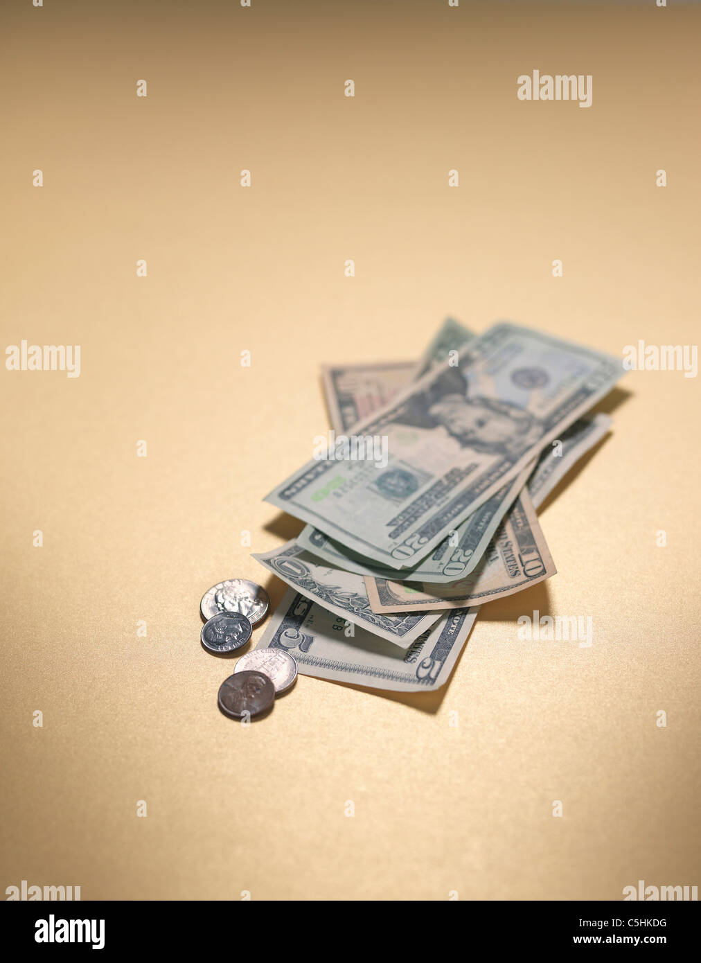 pile of cash - notes and coins Stock Photo - Alamy