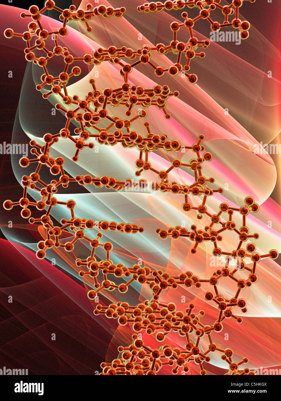 DNA molecule, artwork Stock Photo - Alamy