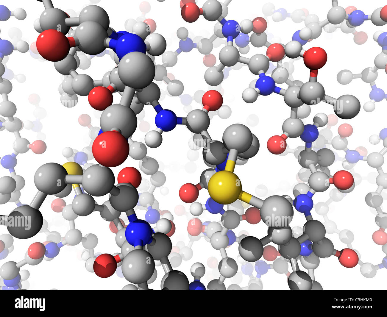Molecular model, artwork Stock Photo - Alamy