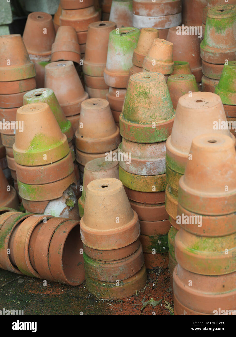 stacks of plant pots Stock Photo - Alamy