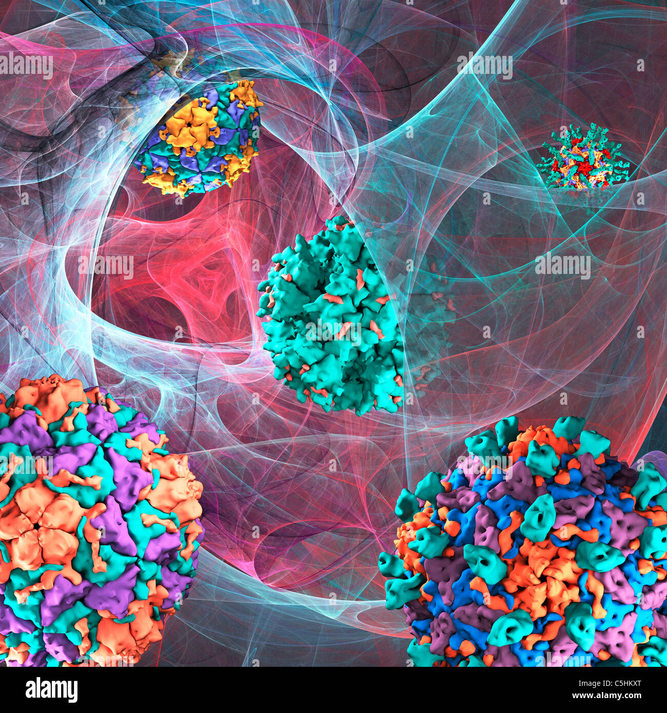 Viral infection, conceptual artwork Stock Photo - Alamy