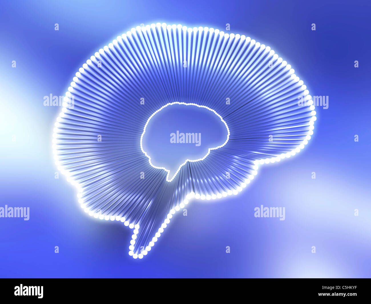 Brain outline hi-res stock photography and images - Alamy