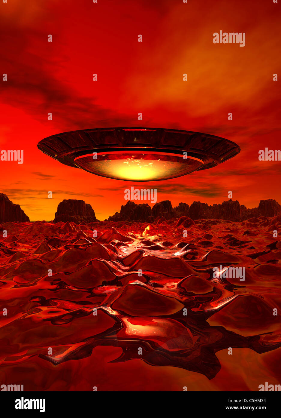 Alien landing craft hi-res stock photography and images - Alamy