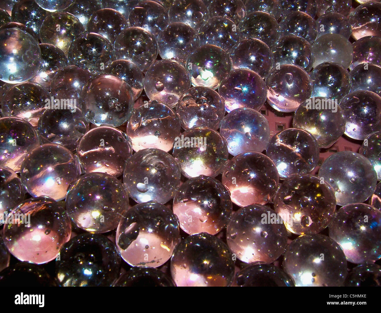A basket of glass balls used for decoration at a wedding Stock Photo ...