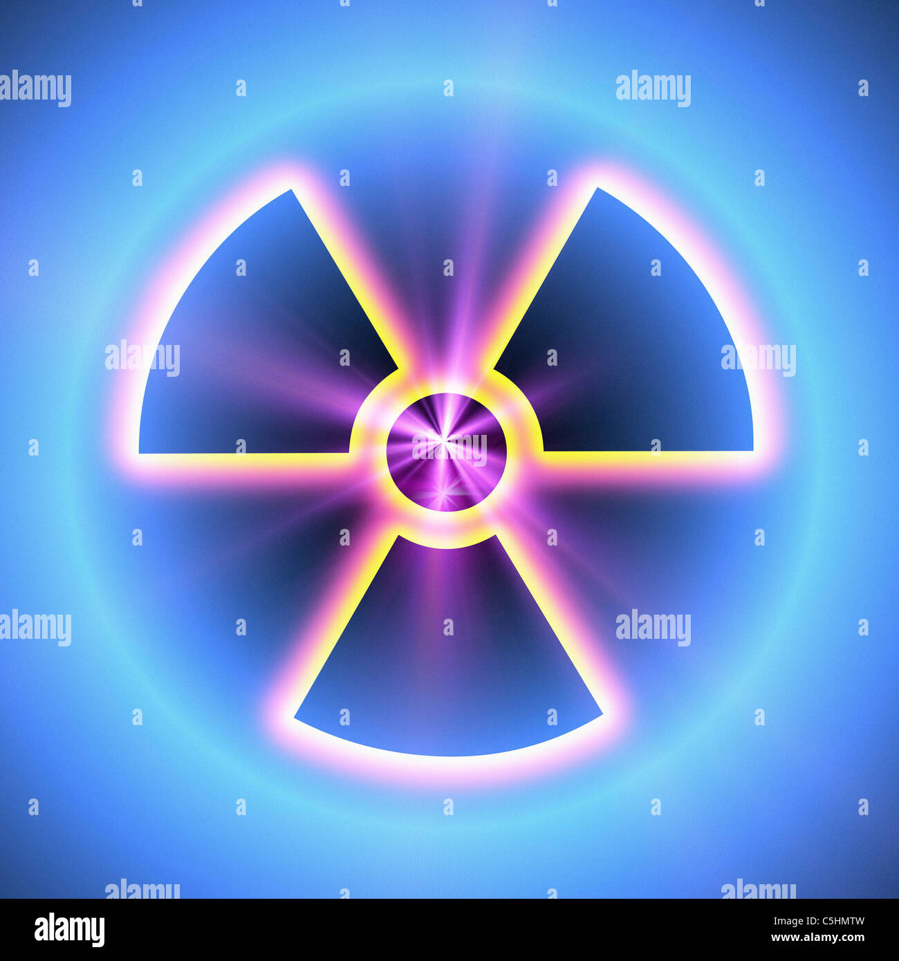 Radiation warning sign Stock Photo - Alamy