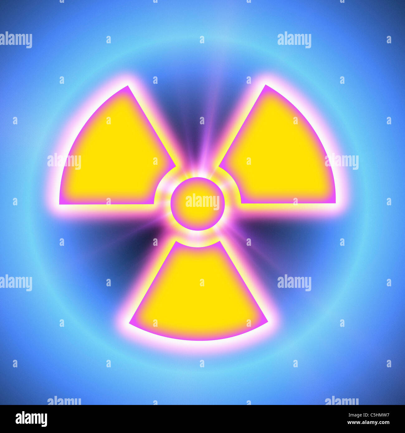Radiation warning sign Stock Photo - Alamy