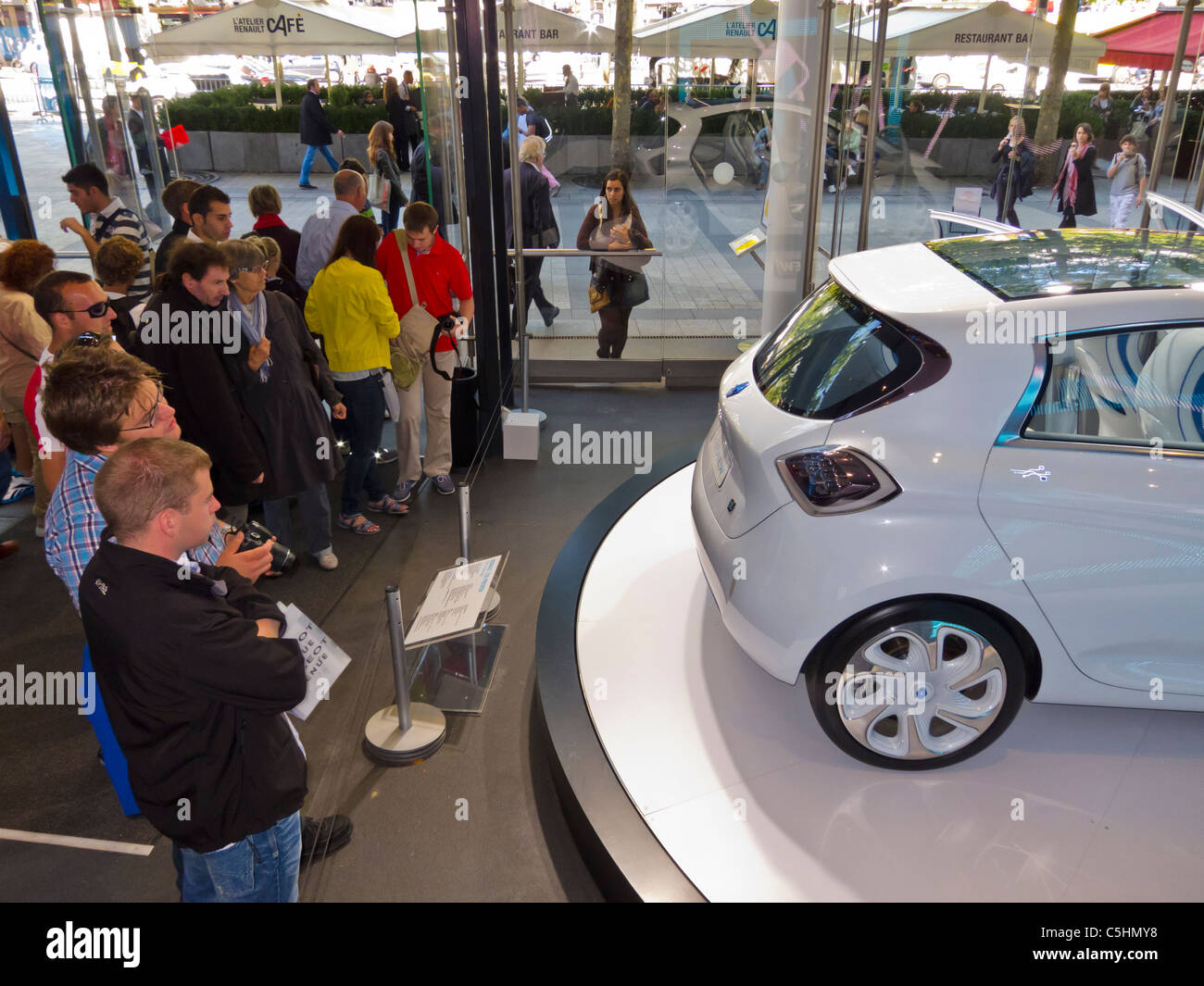 Paris, France, Renault Car Showroom on Champs-Elysees, Display of New ...