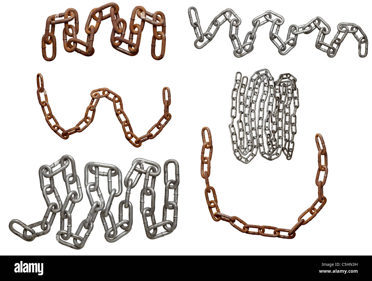 Broken shackle and chain Cut Out Stock Images & Pictures - Alamy