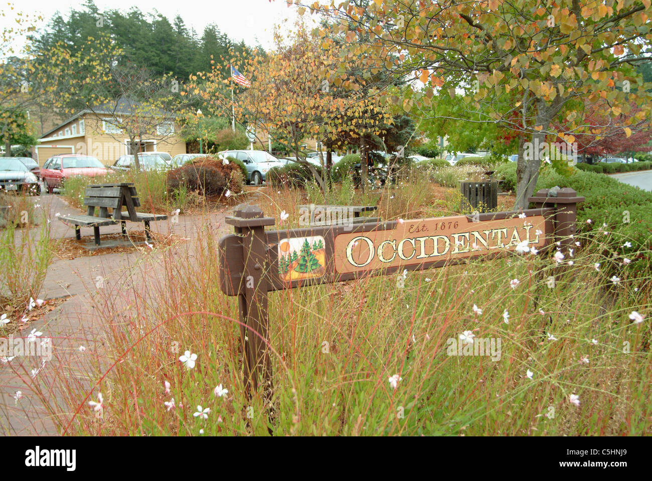 The Occidental sign in Occidental California Stock Photo - Alamy