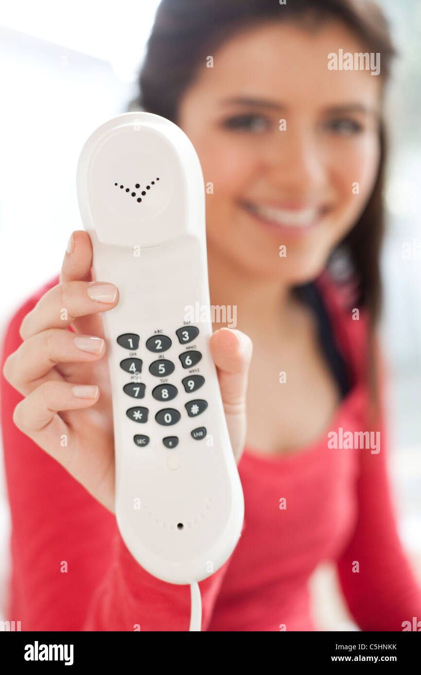 Landline phone teen hi-res stock photography and images - Alamy