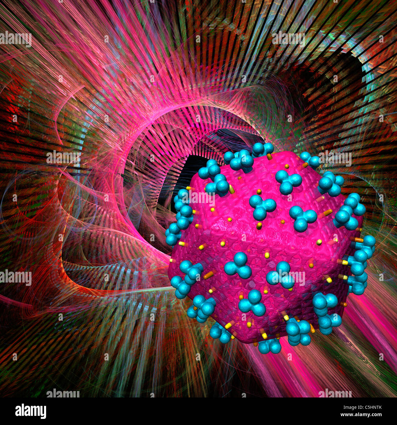 HIV research, conceptual artwork Stock Photo - Alamy