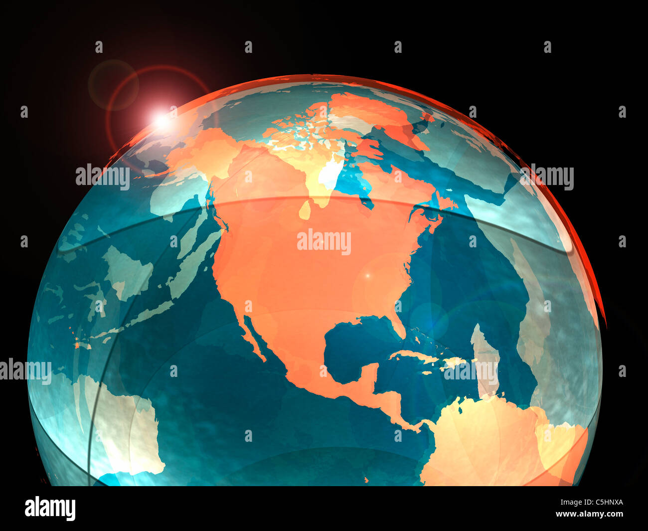 Earth globe northern hemisphere hi-res stock photography and images - Alamy