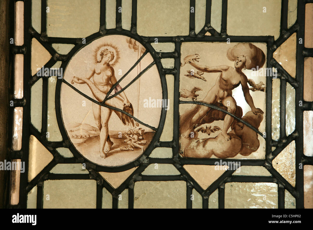 Medieval stained glass windows Stock Photo - Alamy