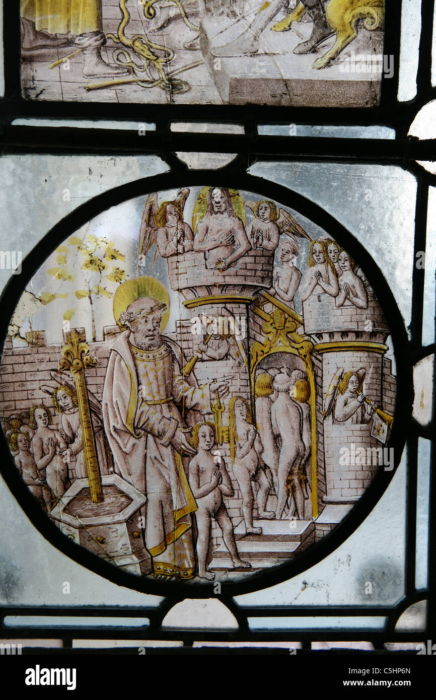 Medieval stained glass windows Stock Photo - Alamy