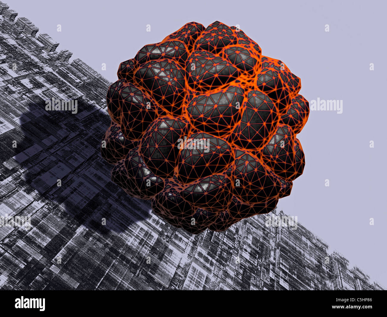 Tobacco necrosis virus research, artwork Stock Photo - Alamy