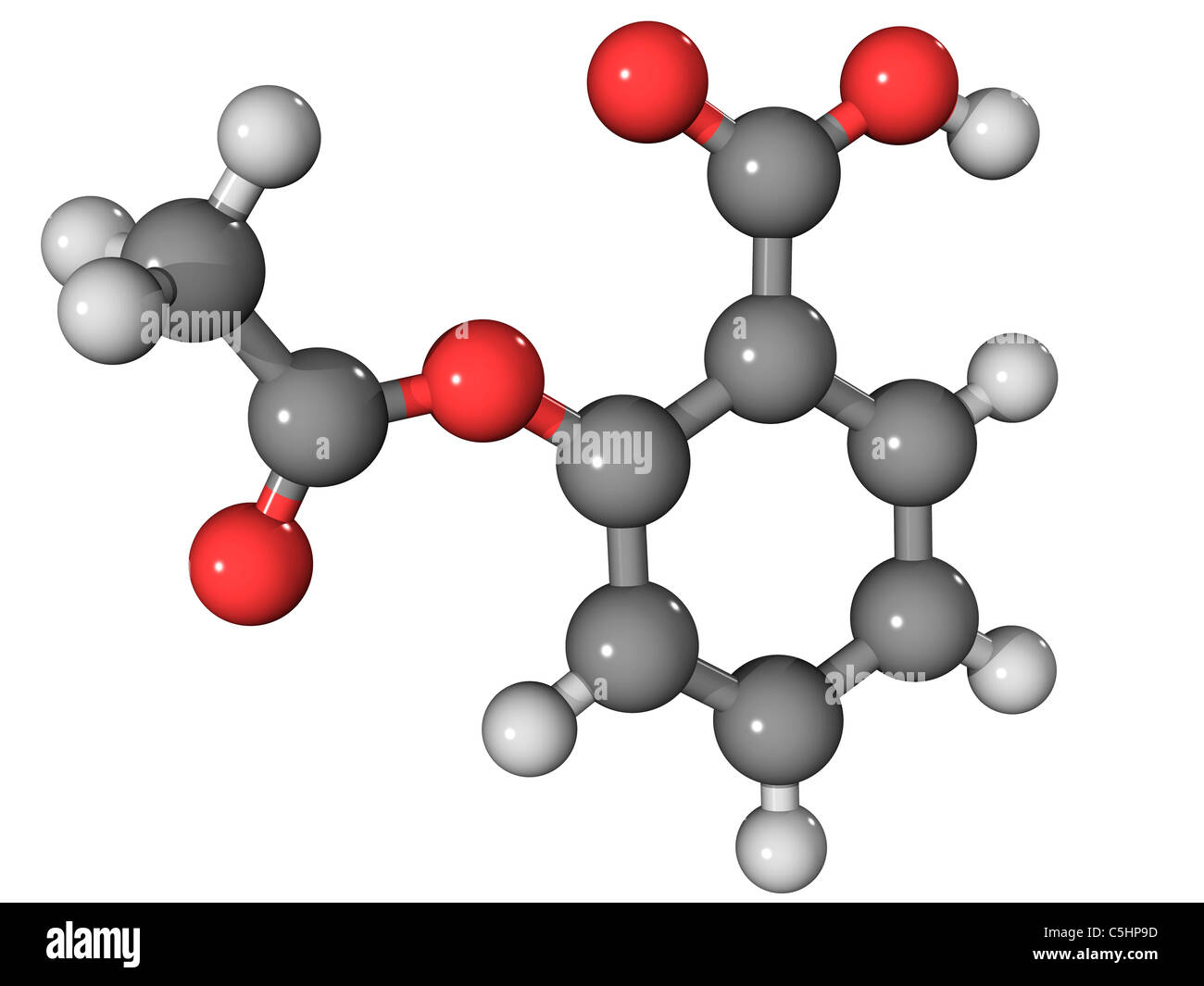Aspirin Molecular Model Of Drug Aspirin High Resolution Stock ...