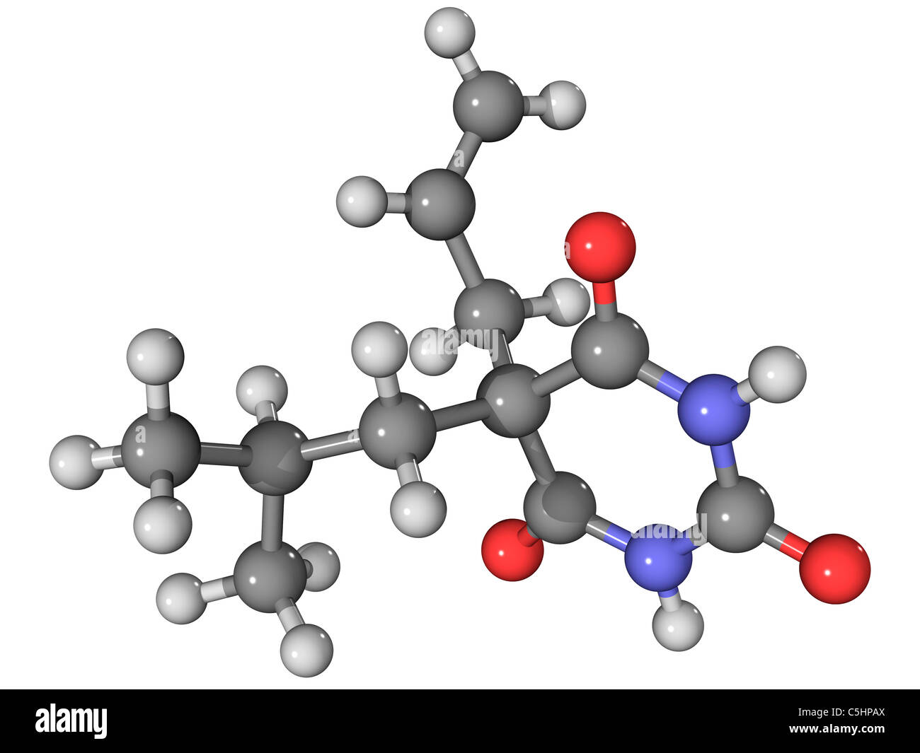 Butalbital barbiturate drug molecule Stock Photo - Alamy