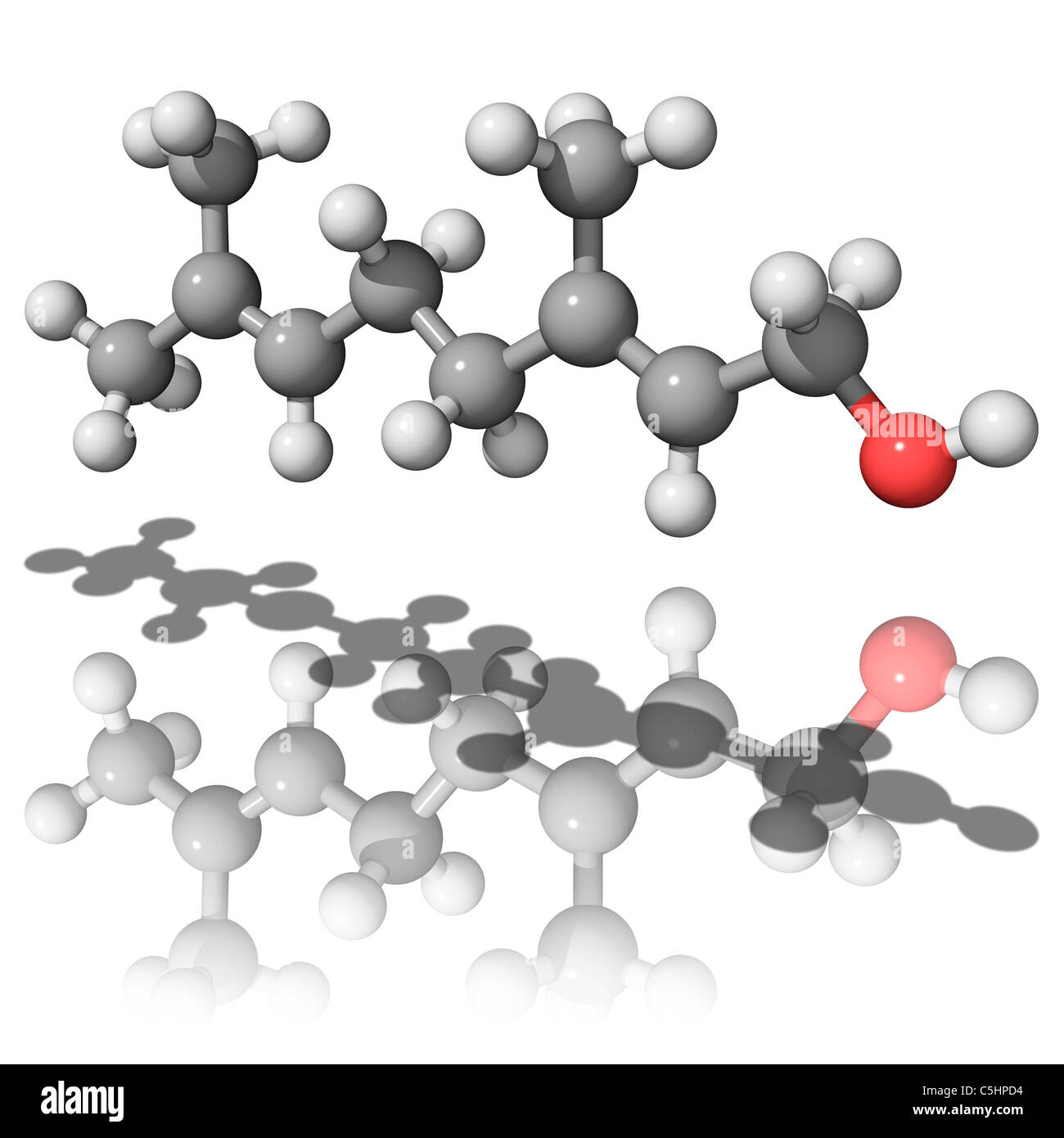 Geraniol molecule hi-res stock photography and images - Alamy