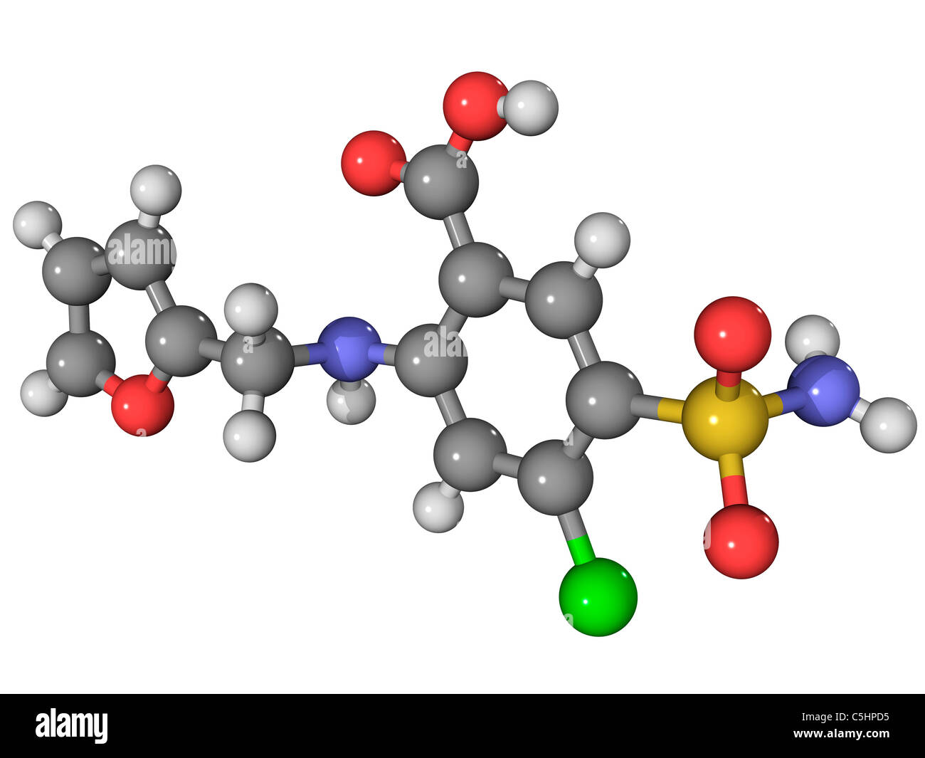Furosemide diuretic drug molecule Stock Photo - Alamy