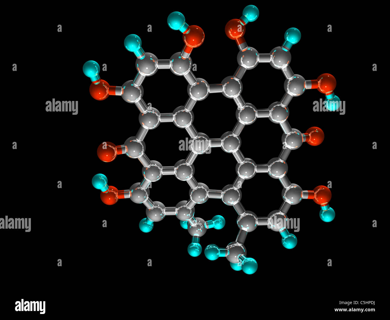 Hypericin drug molecule Stock Photo - Alamy