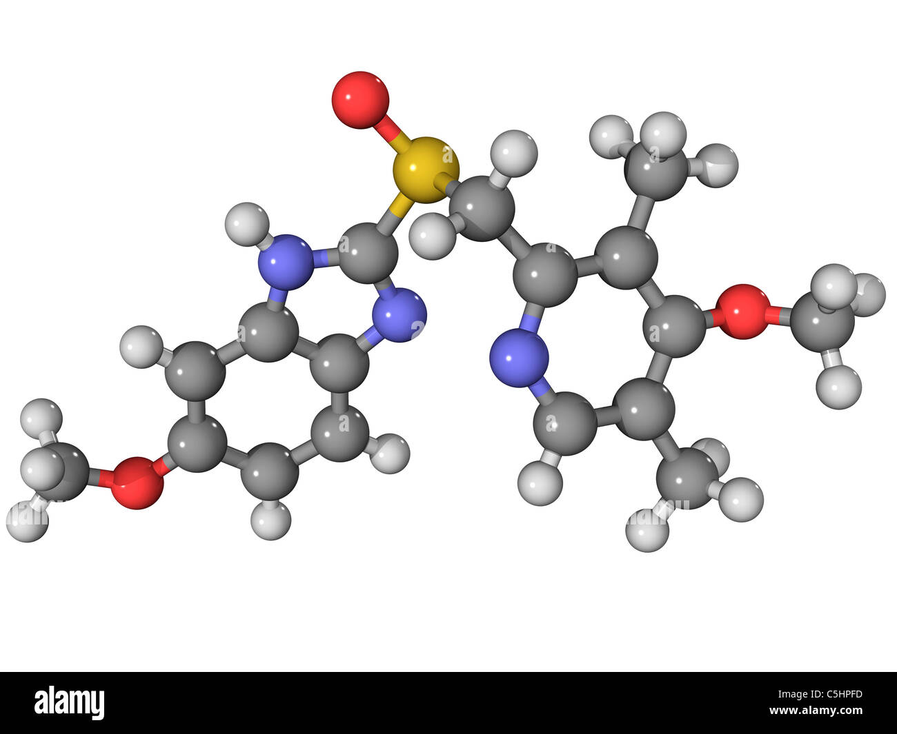 Omeprazole drug molecule Stock Photo - Alamy