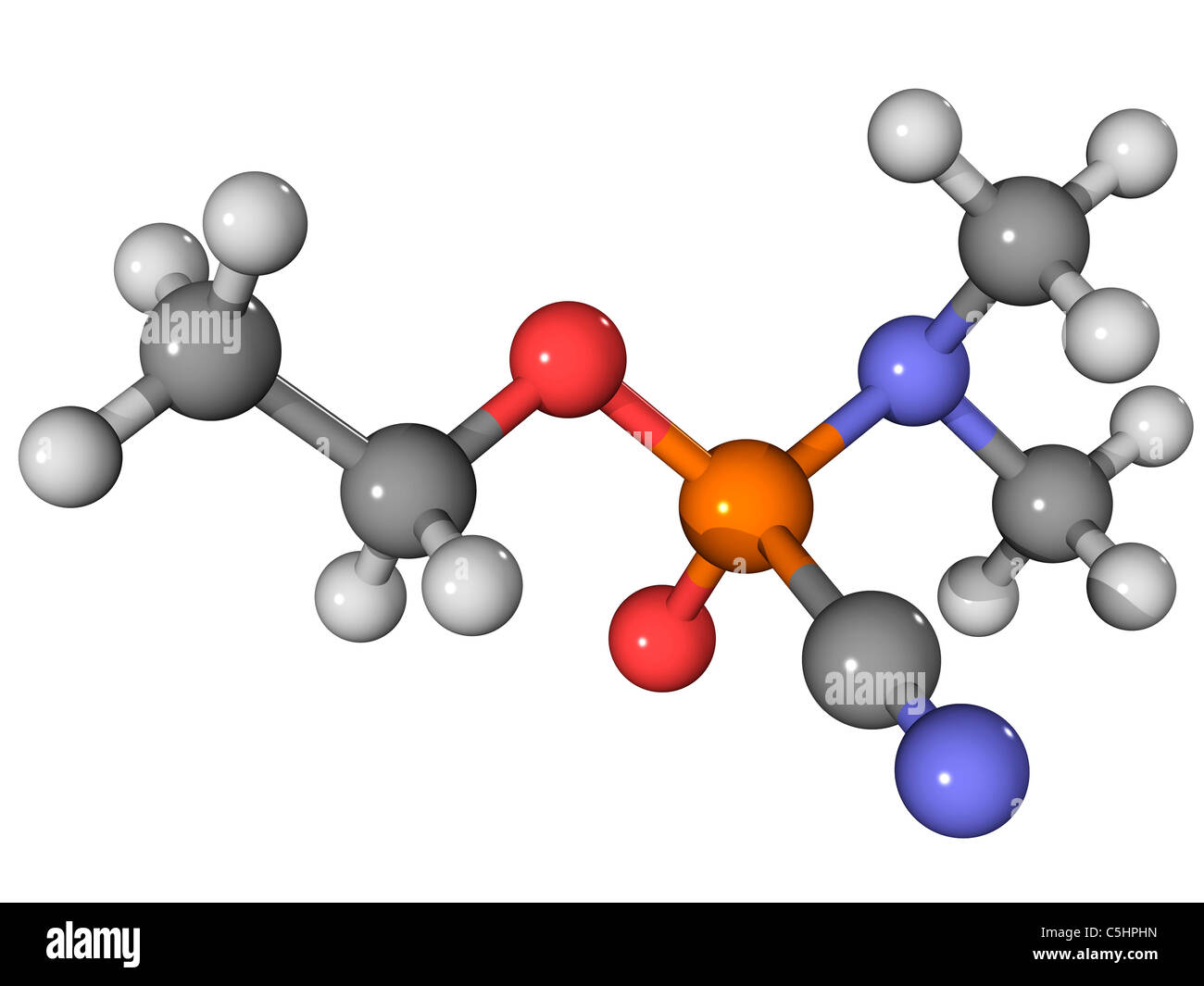 Tabun nerve agent molecule Stock Photo - Alamy