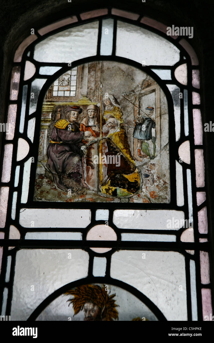 Medieval stained glass windows Stock Photo - Alamy