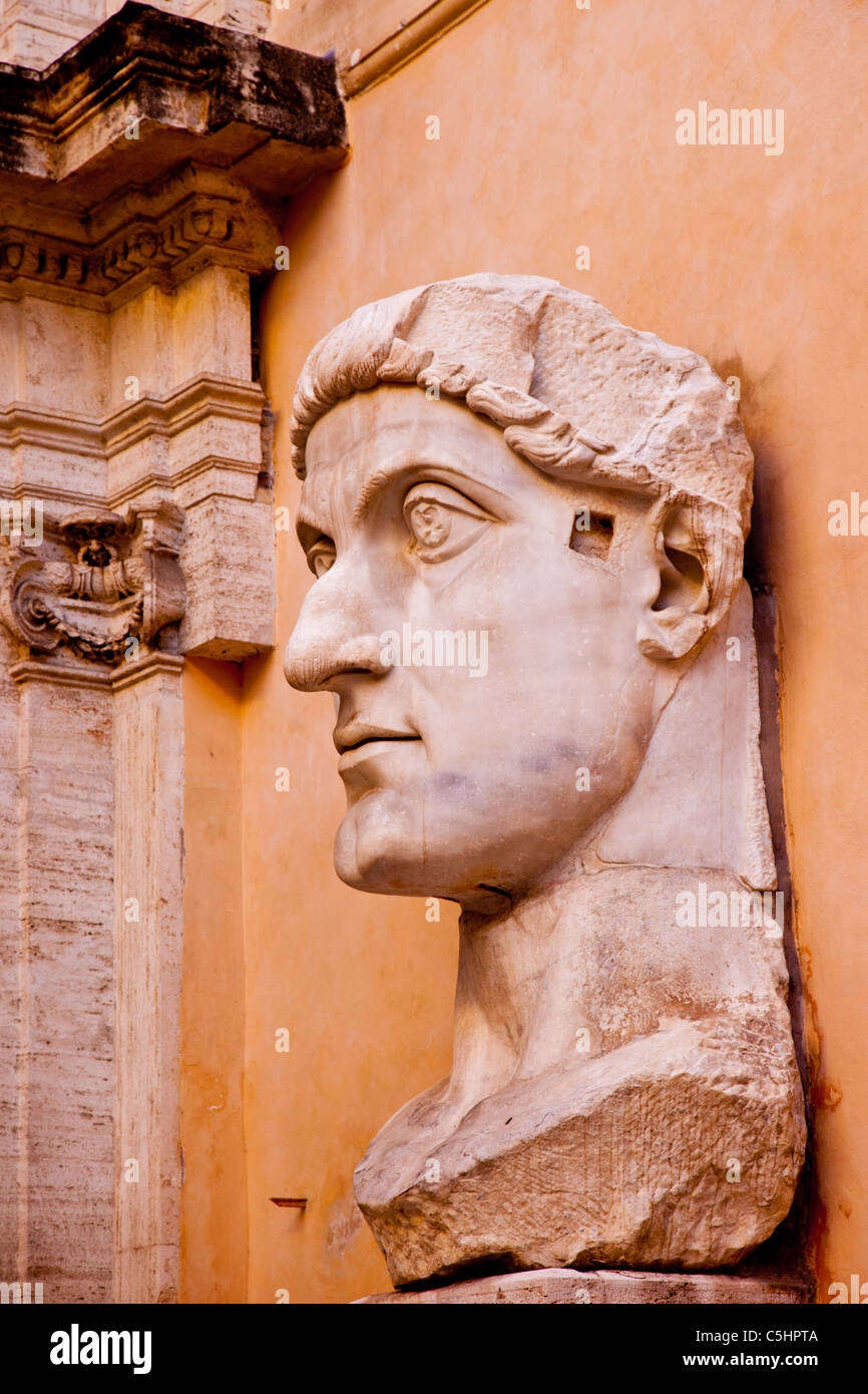 Massive body parts from the statue of Constantine - originally a seated ...