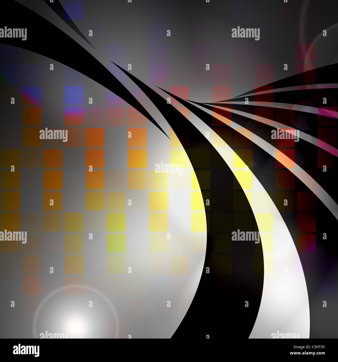 An abstract graphic equalizer design with swoosh lines Stock Photo - Alamy