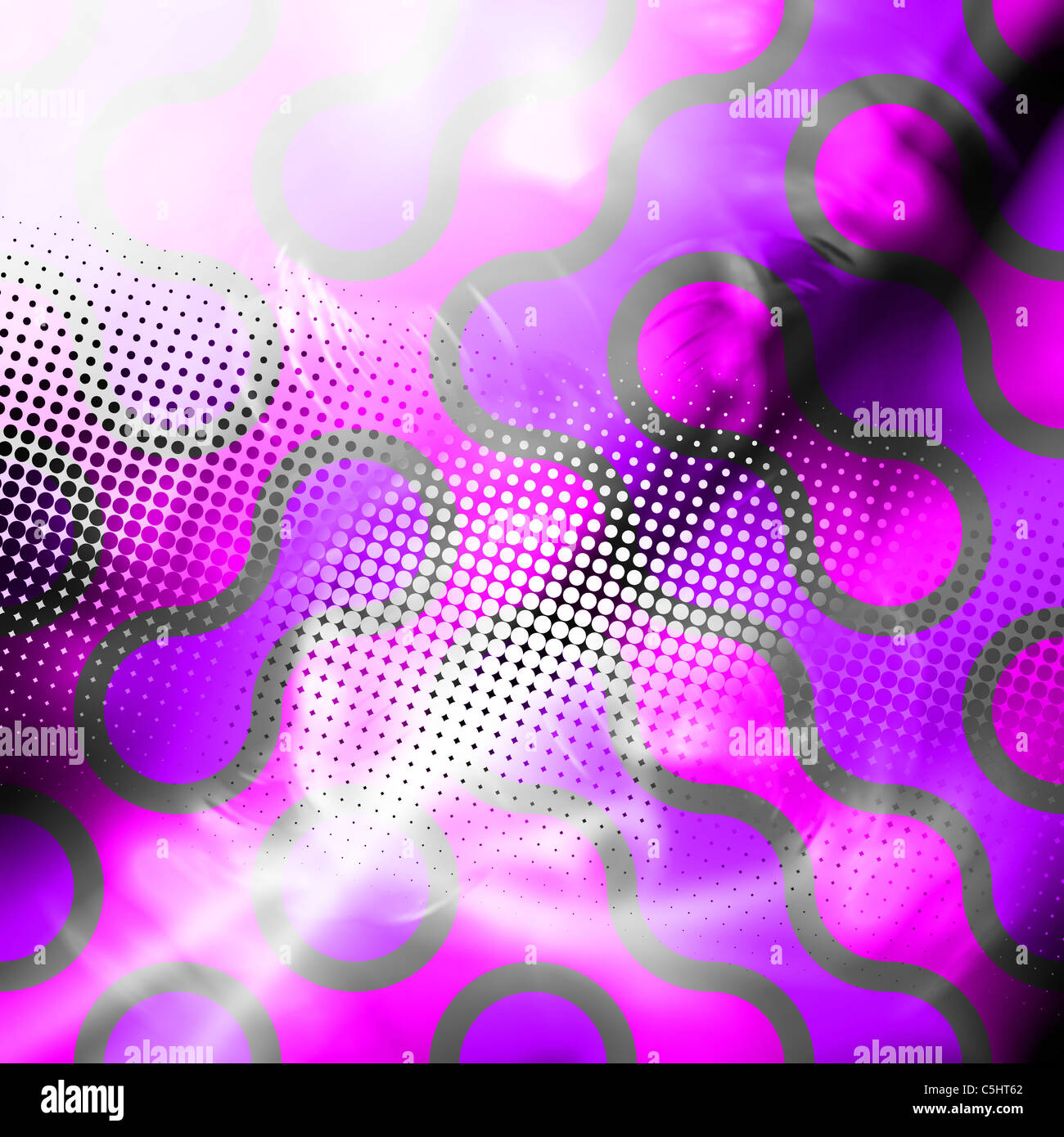 A modern looking organic texture with rounded shapes and halftone ...