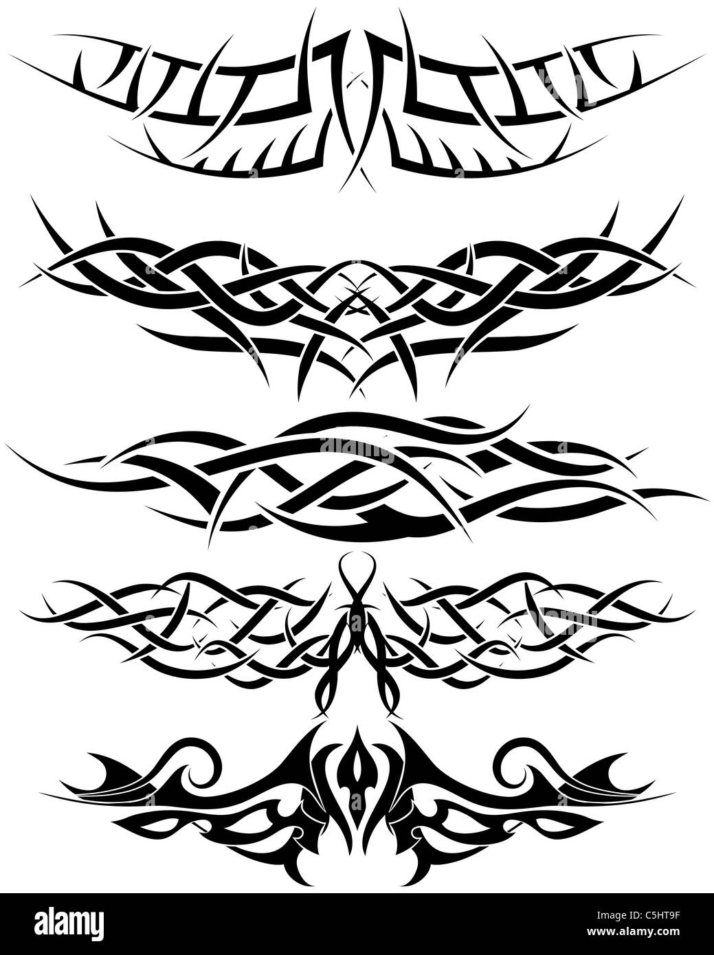 Patterns of tribal tattoo for design use Stock Photo - Alamy