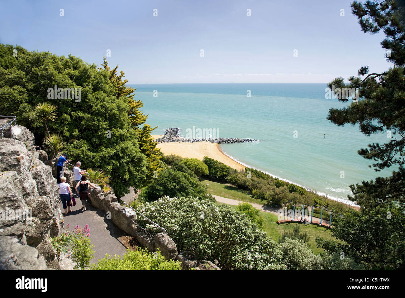 GREAT BRITAIN UK ENGLAND KENT FOLKESTONE: THE ZIG ZAG PATH AND BEACH ...