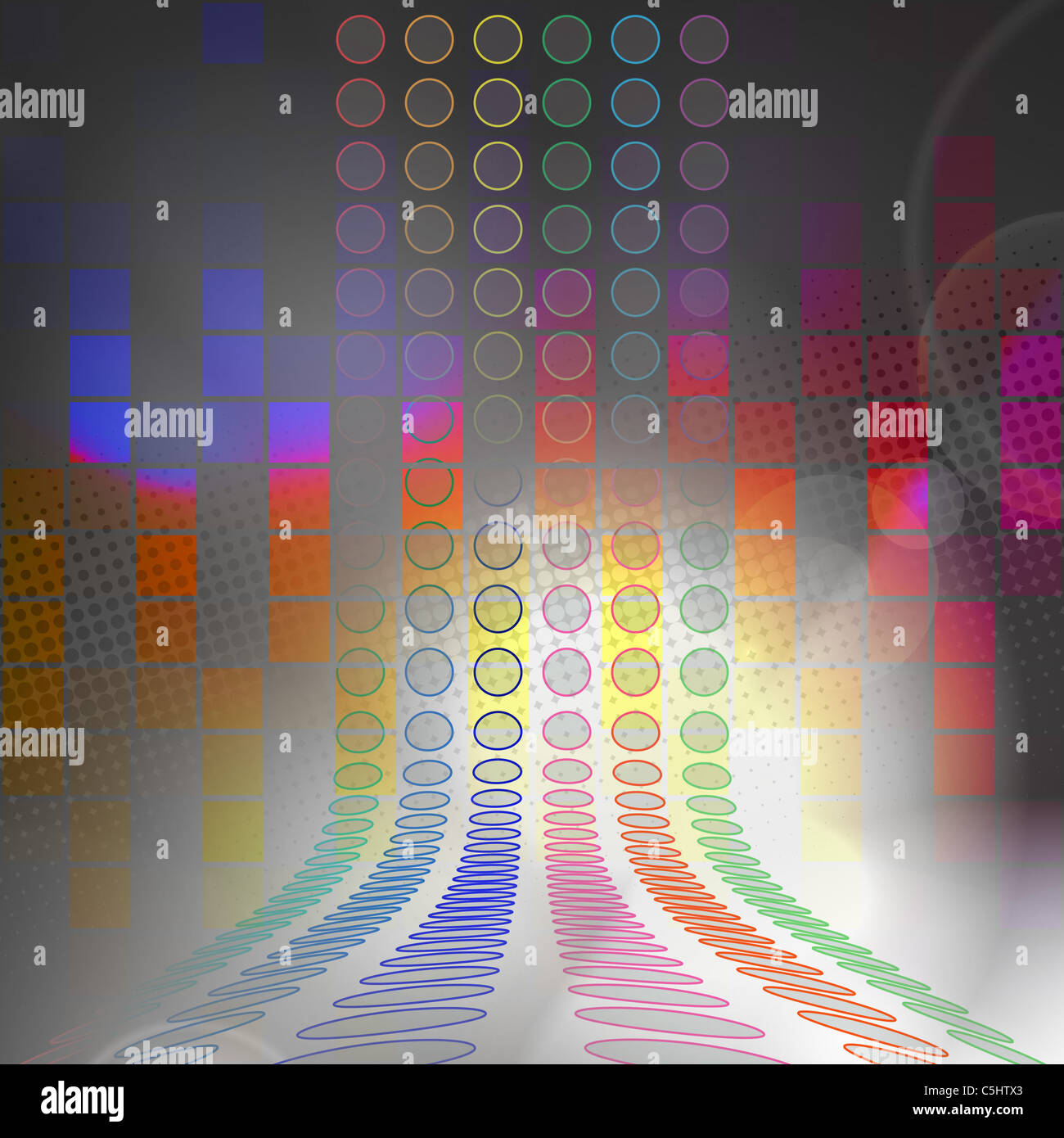 An audio waveform over a grid background Stock Photo - Alamy