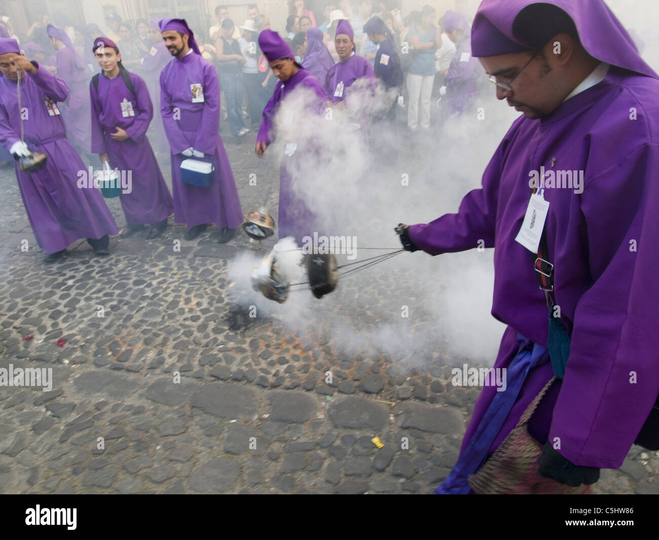 In observance of Lent in Antigua (La Antigua) Guatemala, the Catholic ...