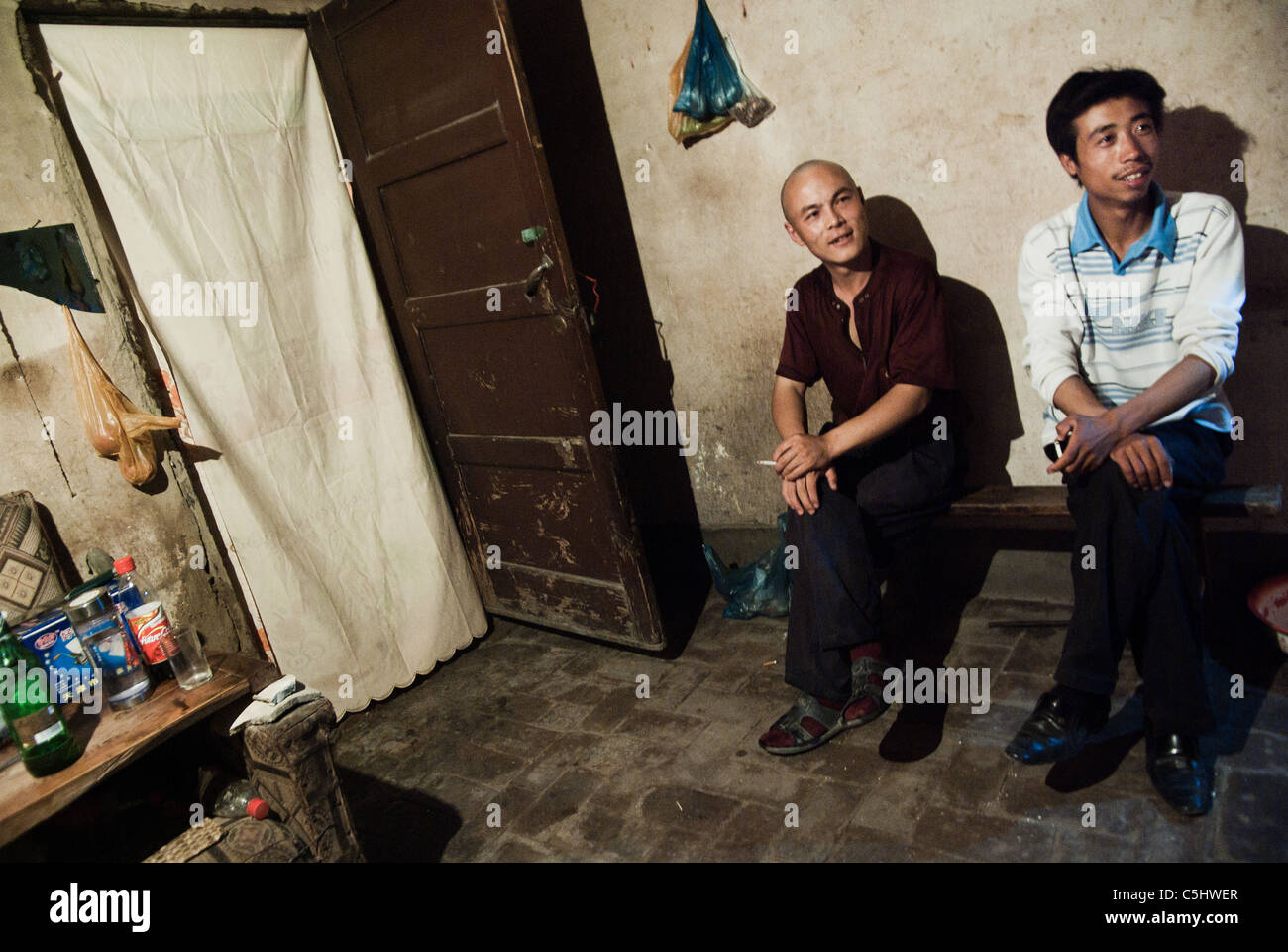 peasants in house in guyuan,ningxia,china Stock Photo - Alamy