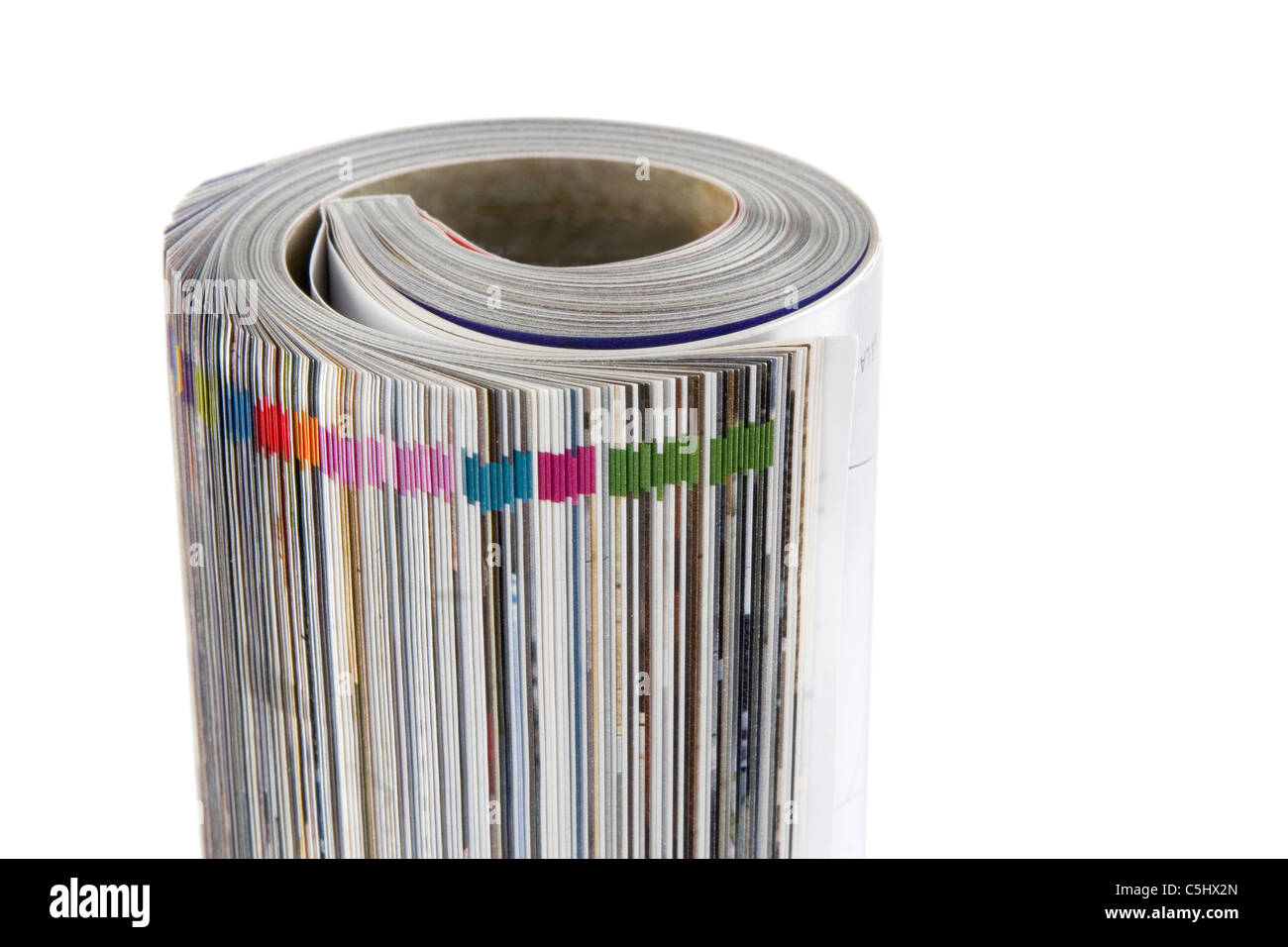 front view of magazine Roll isolated on white Stock Photo - Alamy
