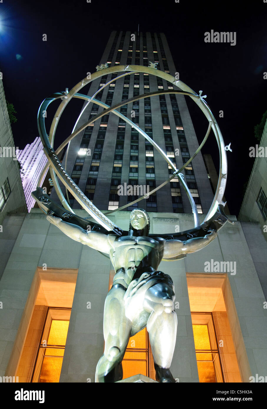 Atlas & GE building, Rockefeller center, 5th Avenue, Manhattan, New ...
