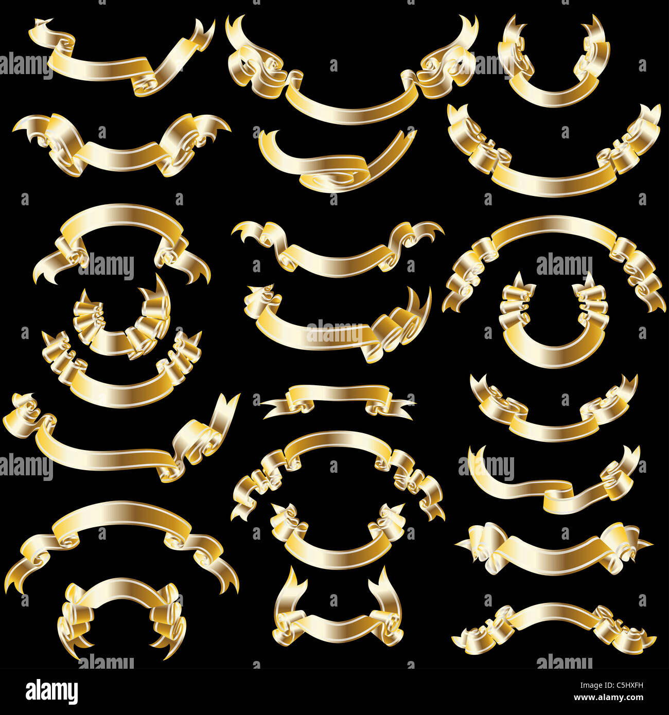 Set of different vector ribbons for design use Stock Photo - Alamy