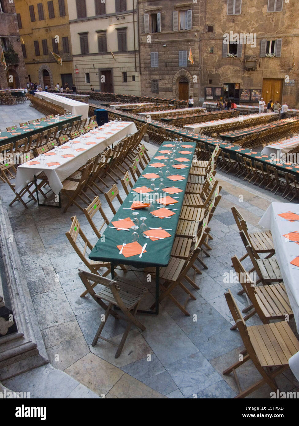 The post-race dinner in one of the neighborhoods that compete in the ...