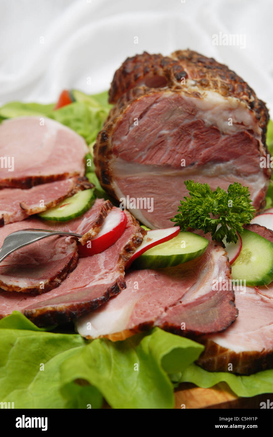 ham on the wedding table Stock Photo - Alamy