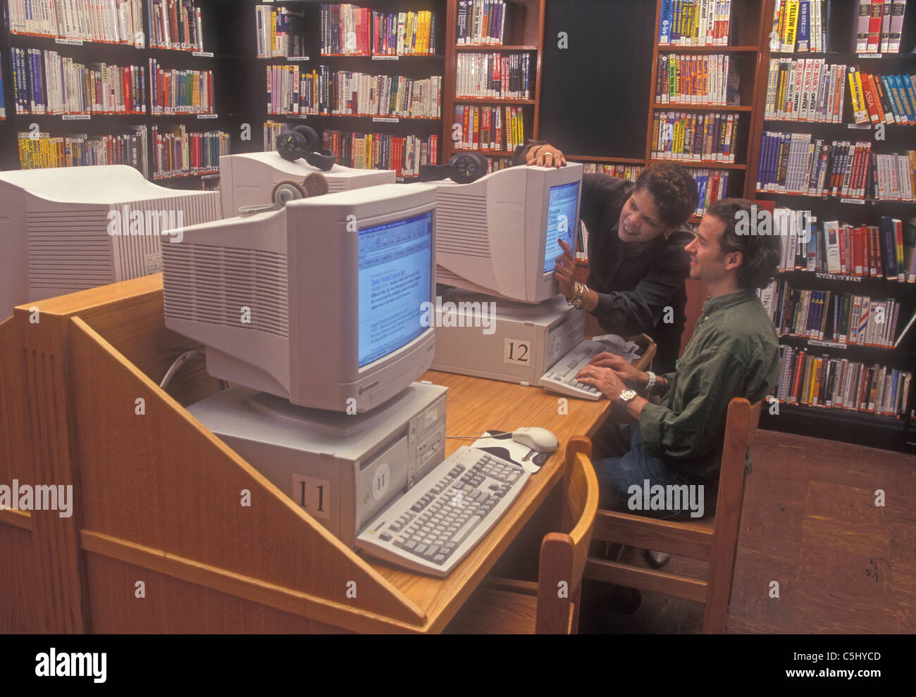 Computer instruction at the Brooklyn Public Library Stock Photo - Alamy