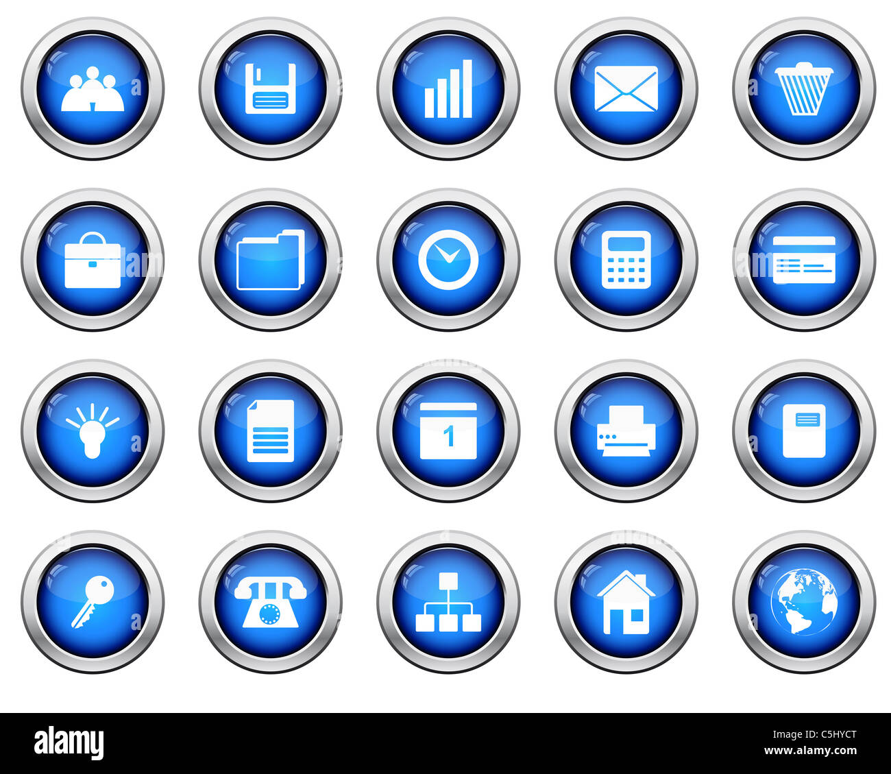 Business and office set of different vector web icons Stock Photo - Alamy