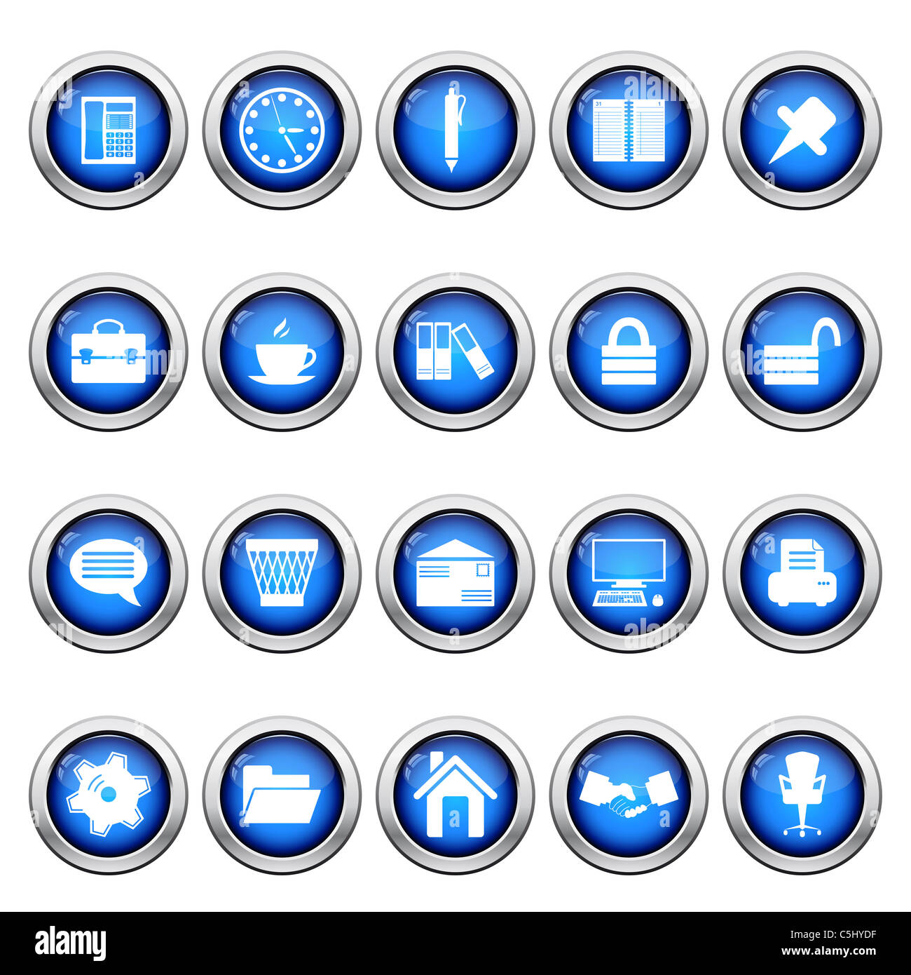 Business and office set of different vector web icons Stock Photo - Alamy