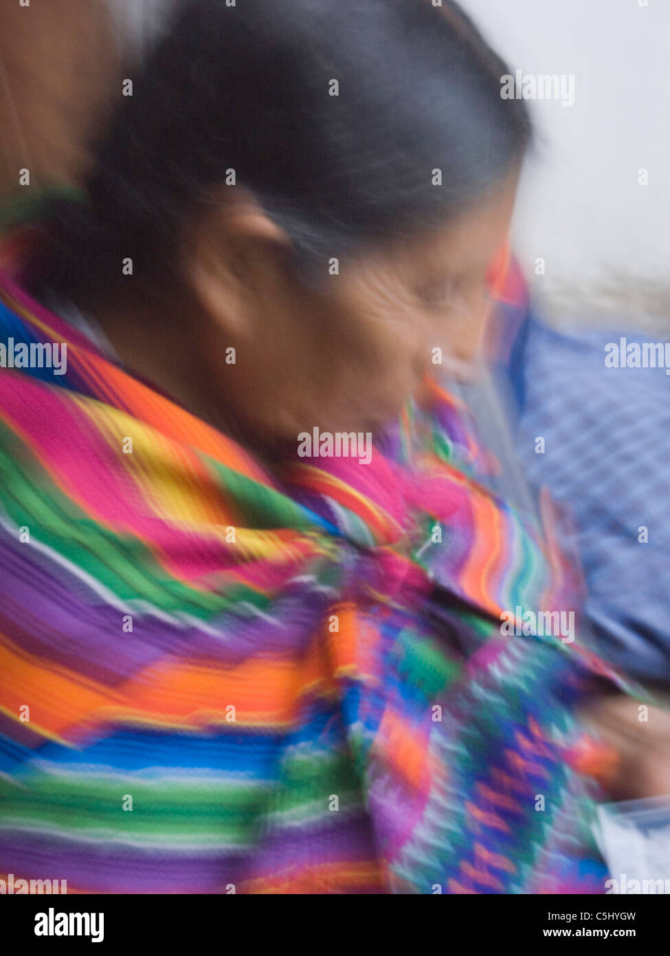 Guatemalan indigenous family in traditional clothing in Antiqua ...