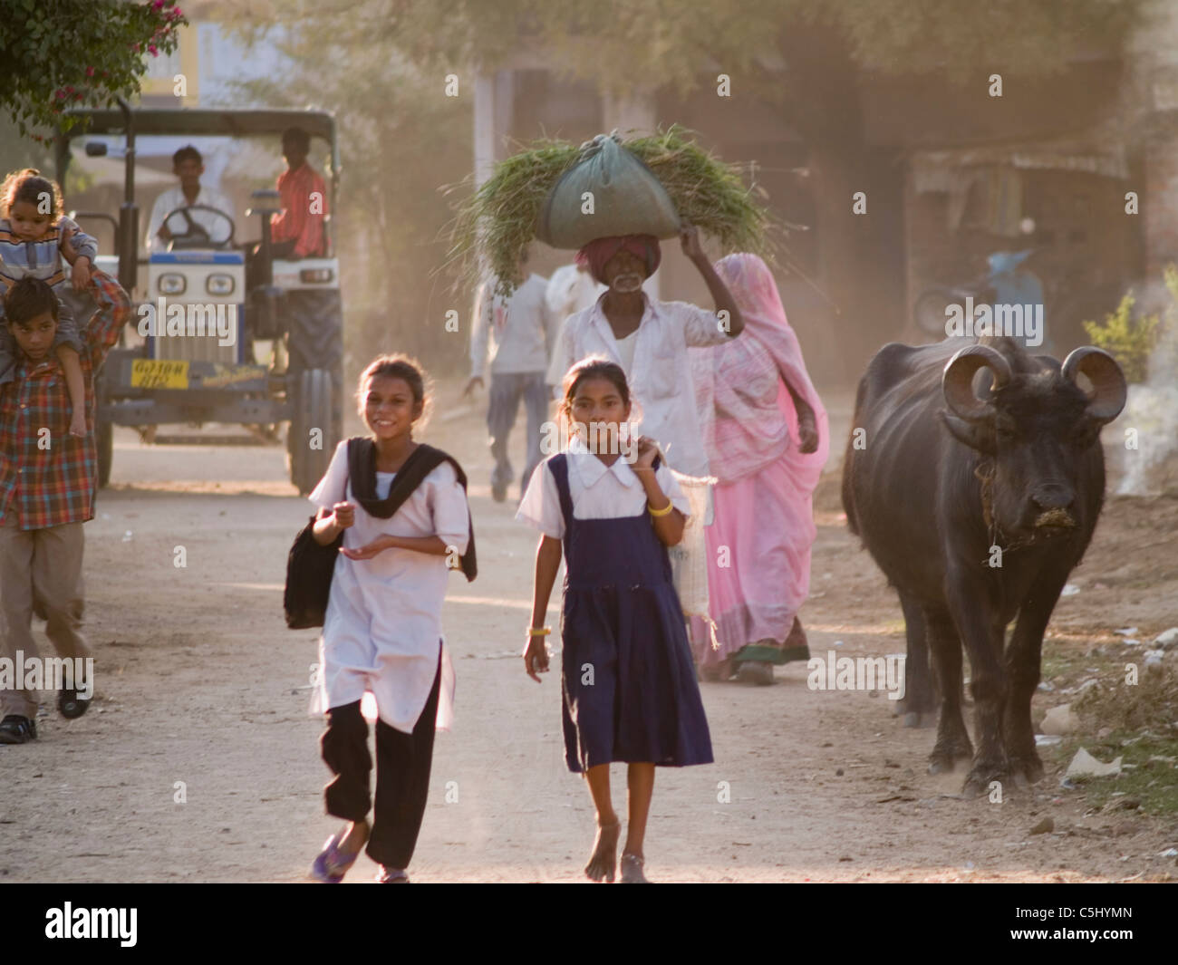Villagers walking in Gujarat, India Stock Photo - Alamy